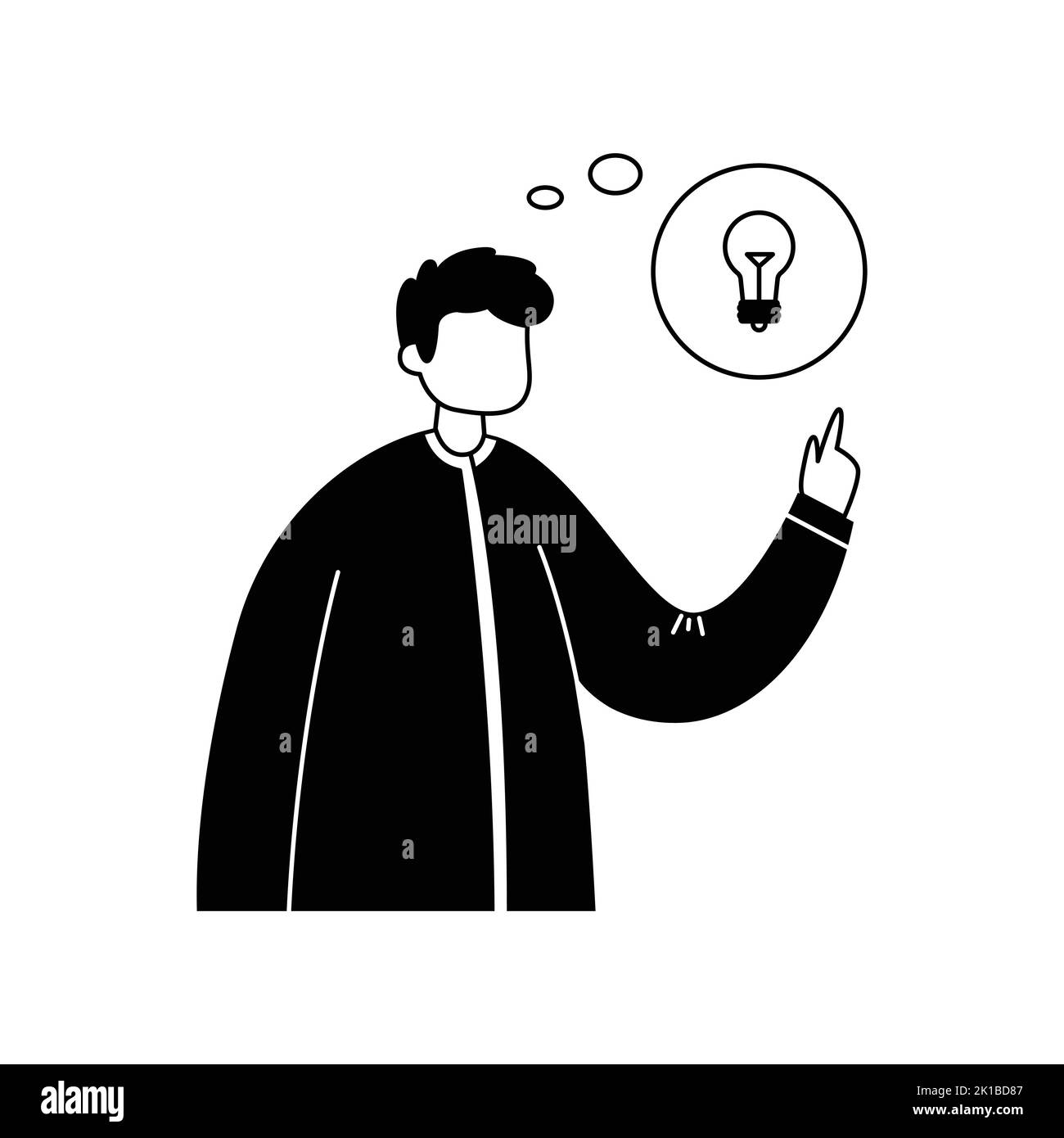 Vector illustration of a man who came up with an idea Stock Vector ... Vector illustration of a man who came up with an idea Stock Vector ...