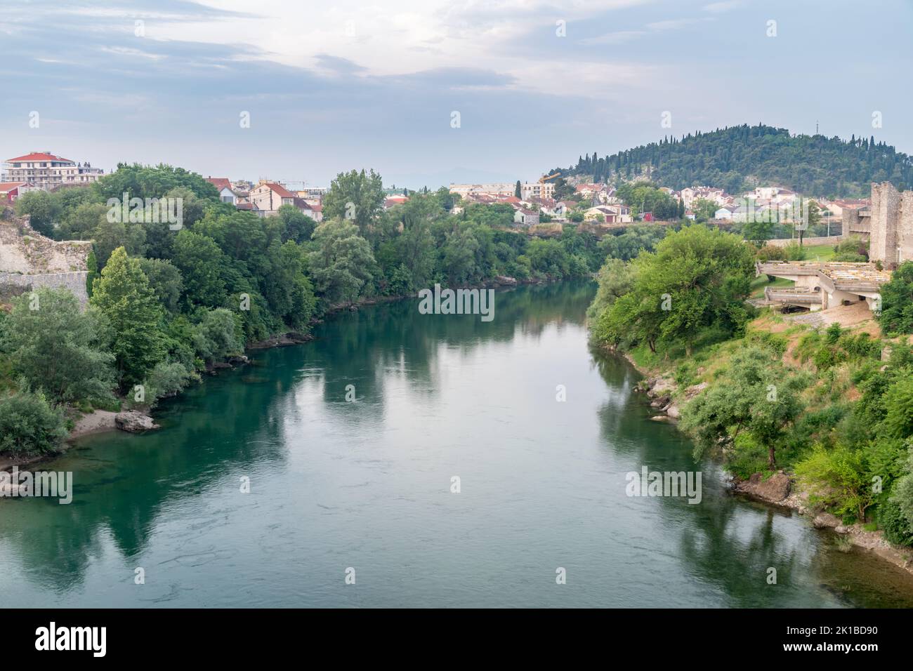 View on Moraca river in capital of Montenegro Stock Photo - Alamy