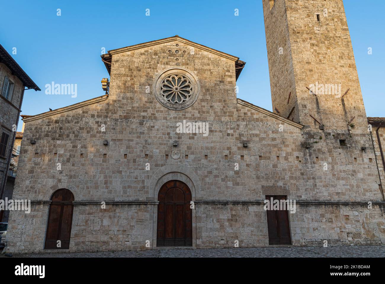 The church of S. Tommaso Apostolo, built in Romanesque style, stands on ...