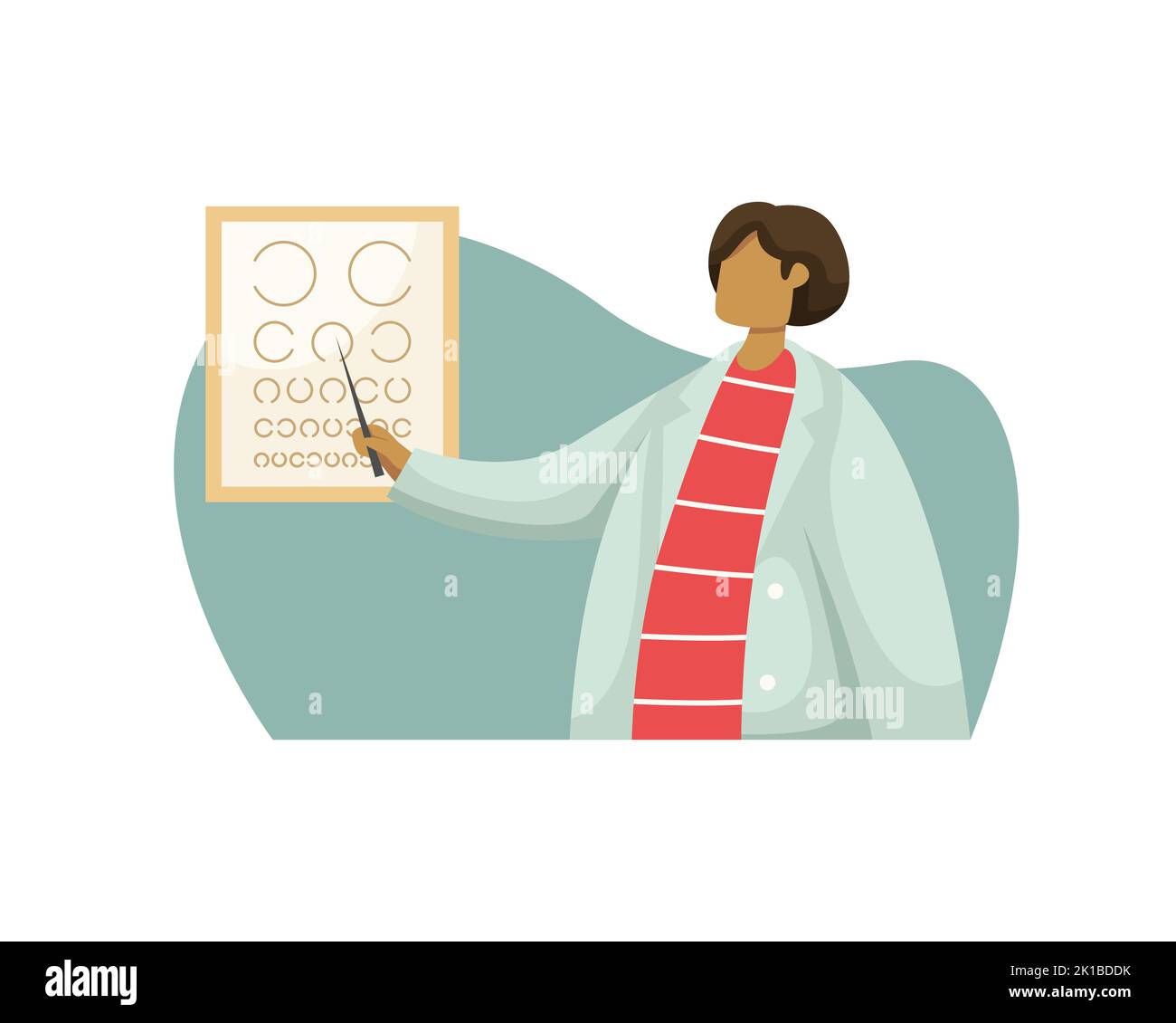 Vector illustration of an office worker sitting at a computer ...