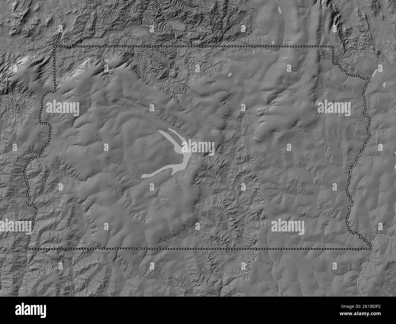 Distrito Federal, federal district of Brazil. Bilevel elevation map ...