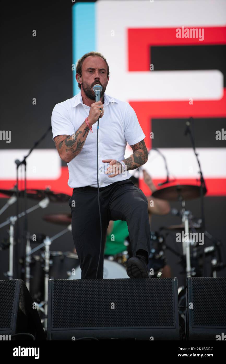 British Post Punk Band Idles Performing At The Tempelhof Sounds