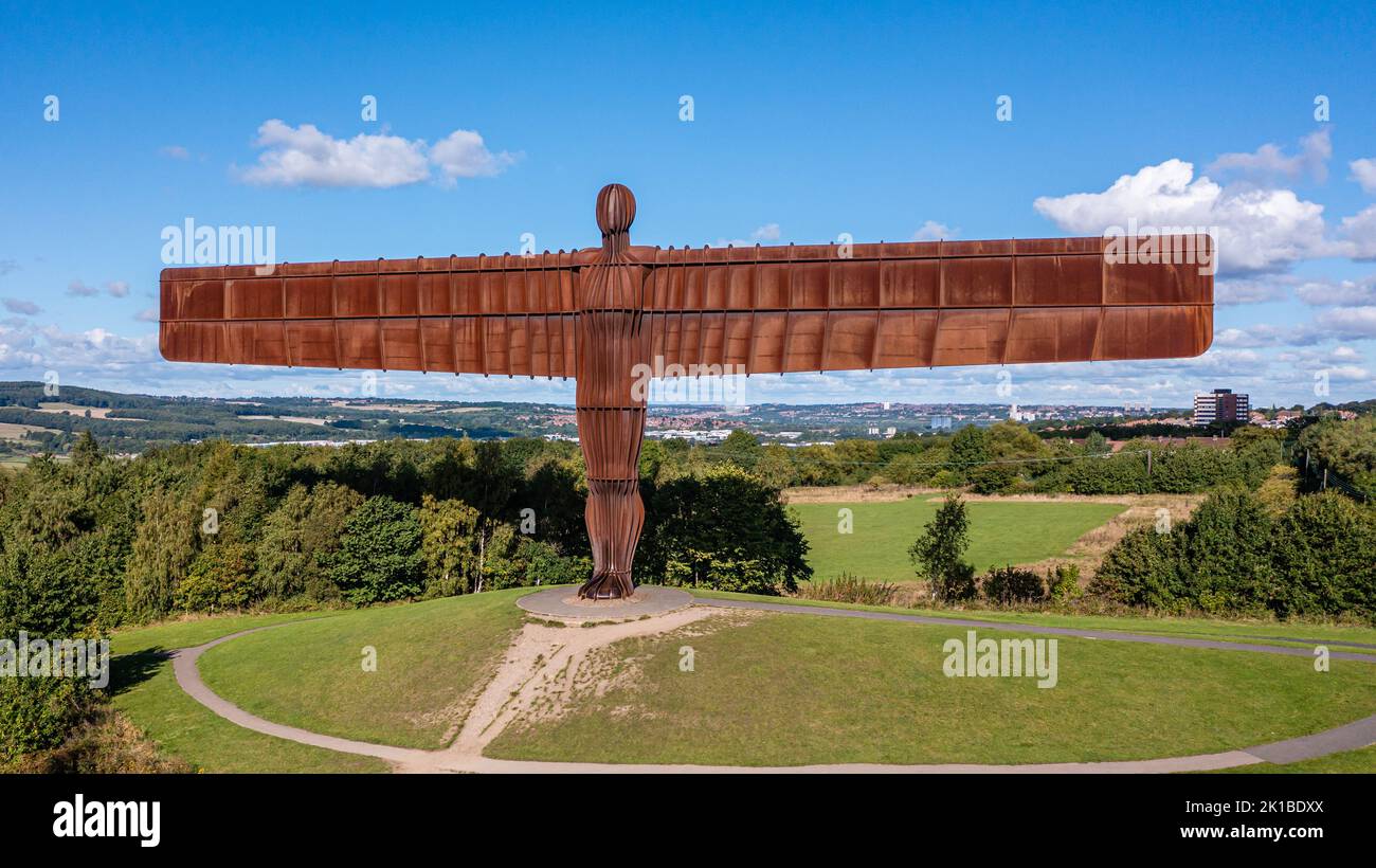 Angel of the north a1 aerial hi-res stock photography and images - Alamy
