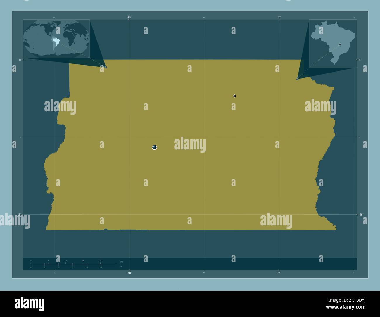 Distrito Federal, federal district of Brazil. Solid color shape ...