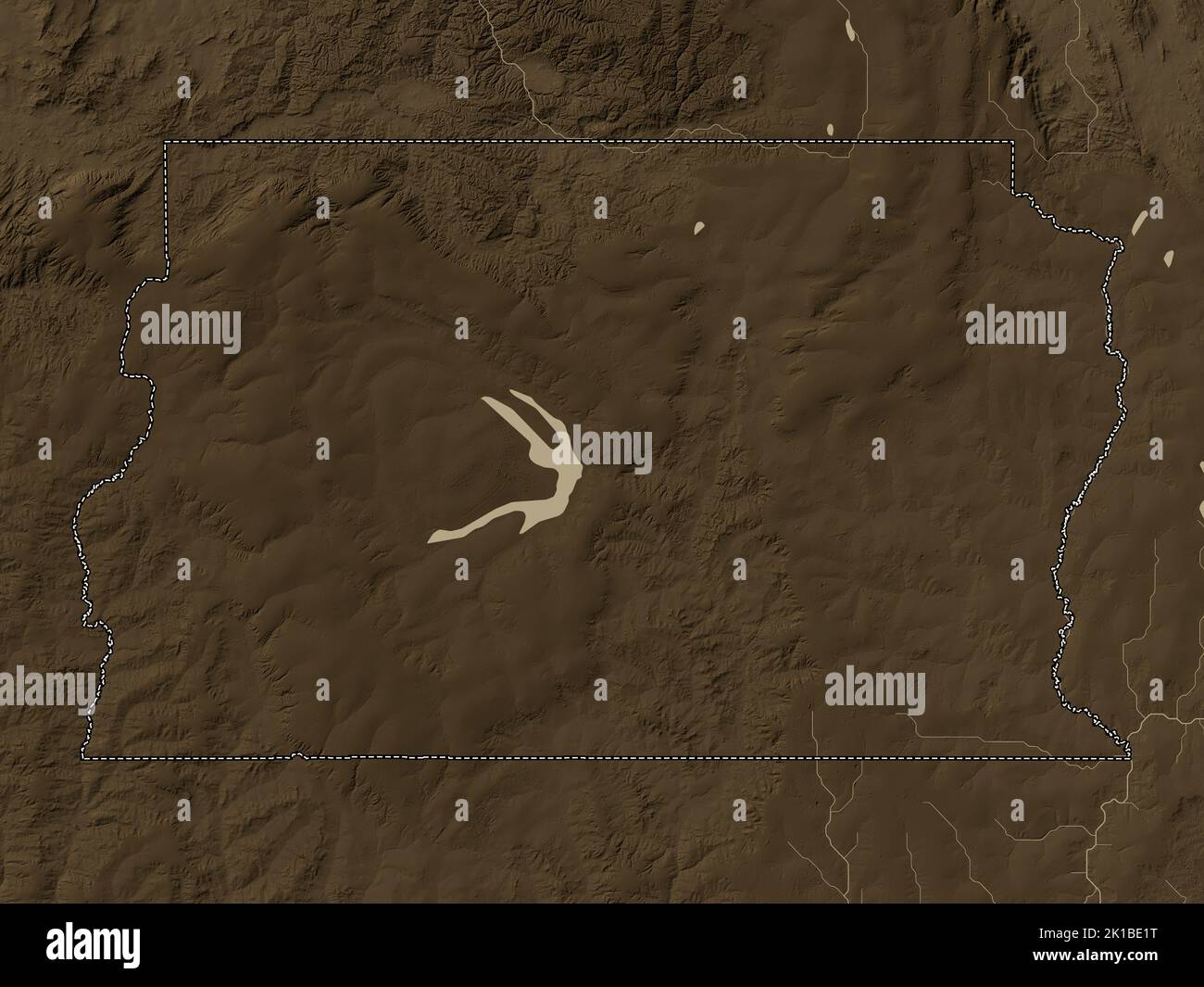 Distrito Federal, federal district of Brazil. Elevation map colored in ...