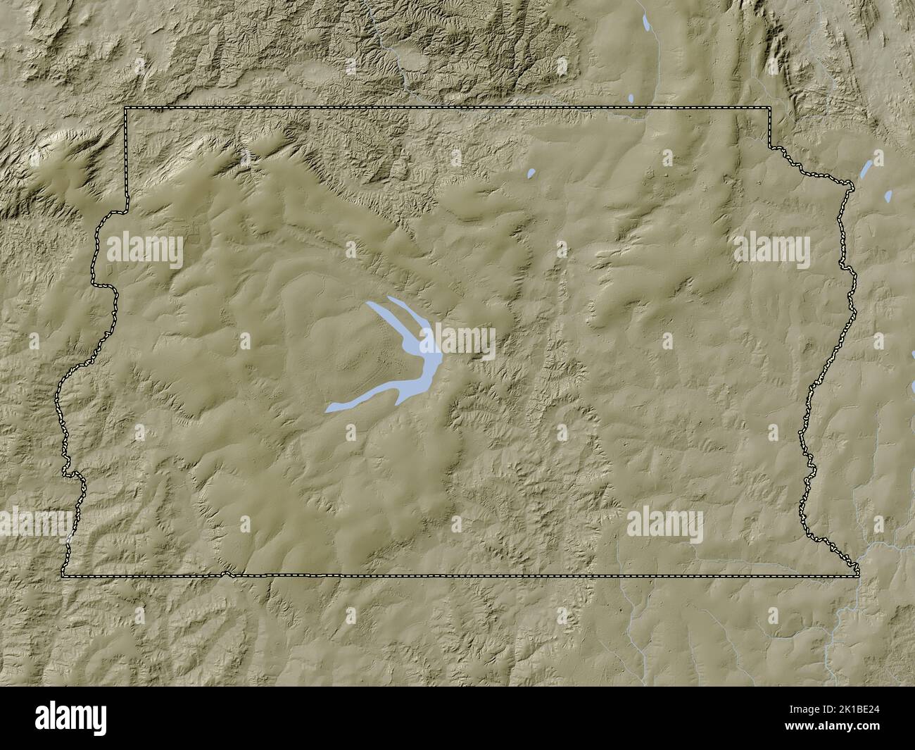 Distrito Federal, federal district of Brazil. Elevation map colored in wiki style with lakes and ...