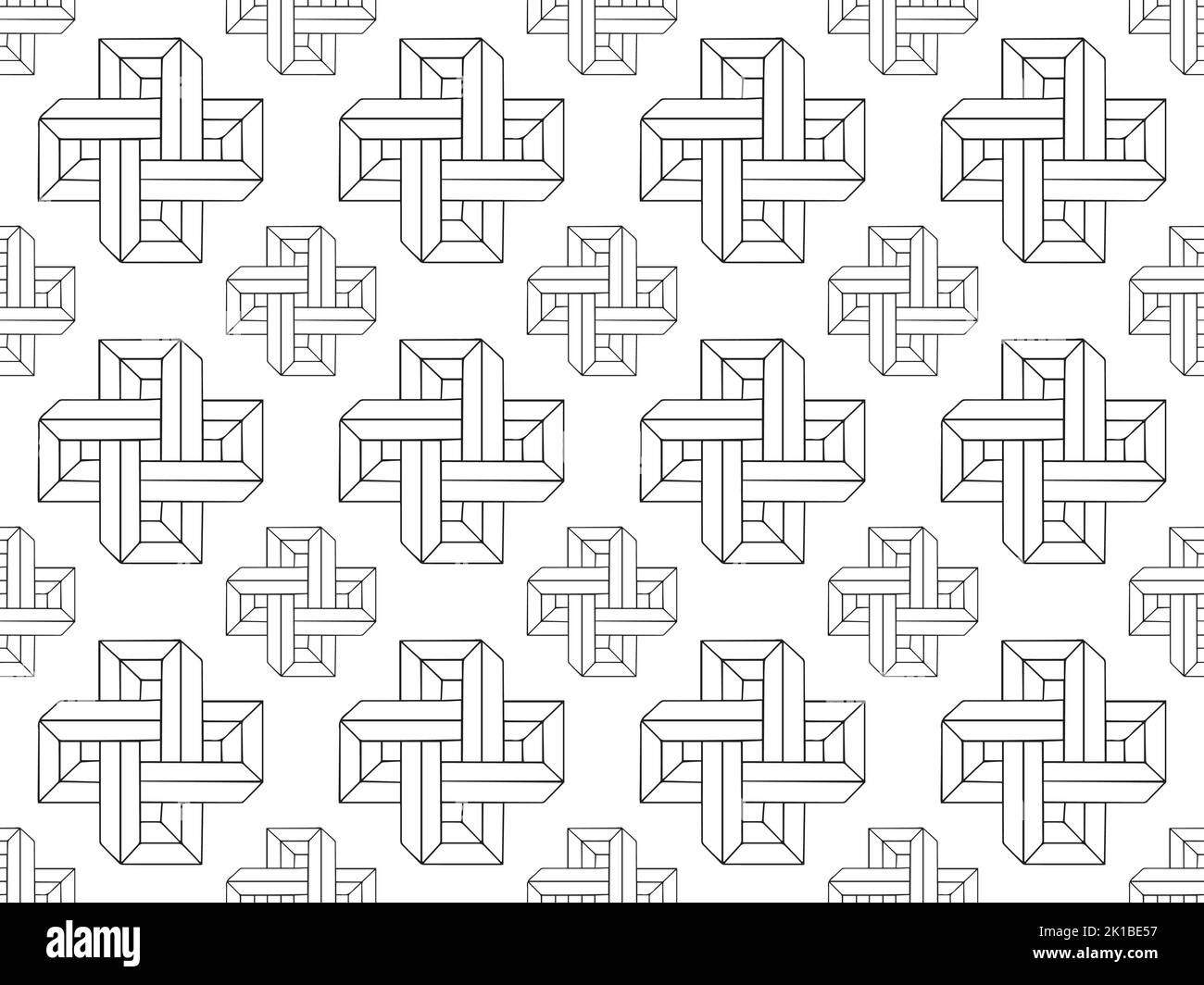 Geometry Floral And Heart Pattern Seamless Pattern Isolated Background Vector Illustration