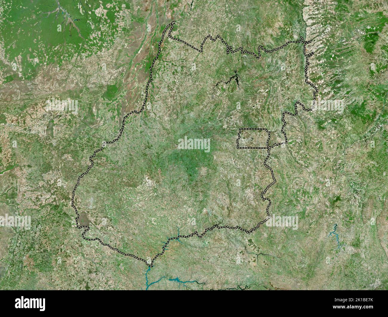 Goias, state of Brazil. High resolution satellite map Stock Photo - Alamy