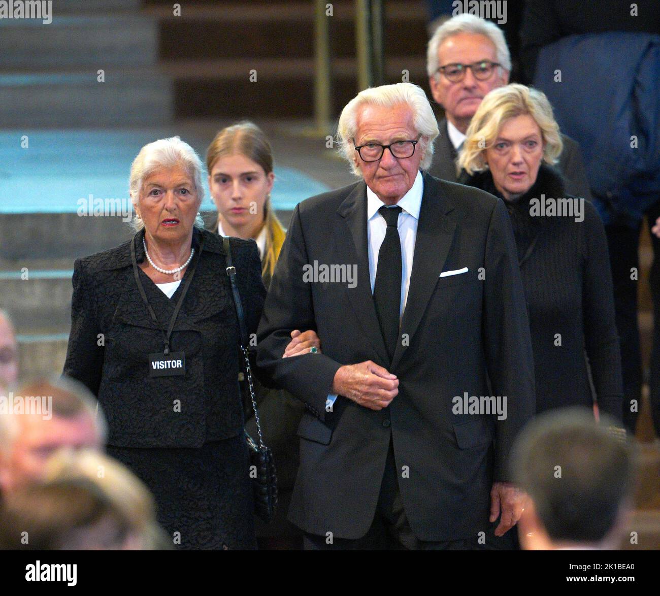 Lord and Lady, Michael and Anne Heseltine in the queue to view the ...