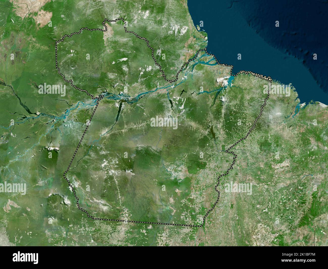 Para, state of Brazil. High resolution satellite map Stock Photo - Alamy