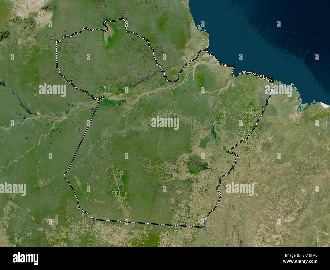 Para, state of Brazil. Low resolution satellite map Stock Photo - Alamy