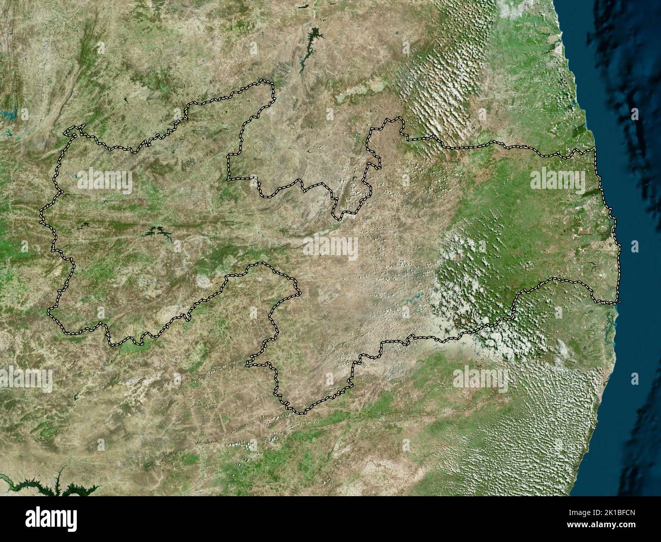 Paraiba, state of Brazil. High resolution satellite map Stock Photo - Alamy