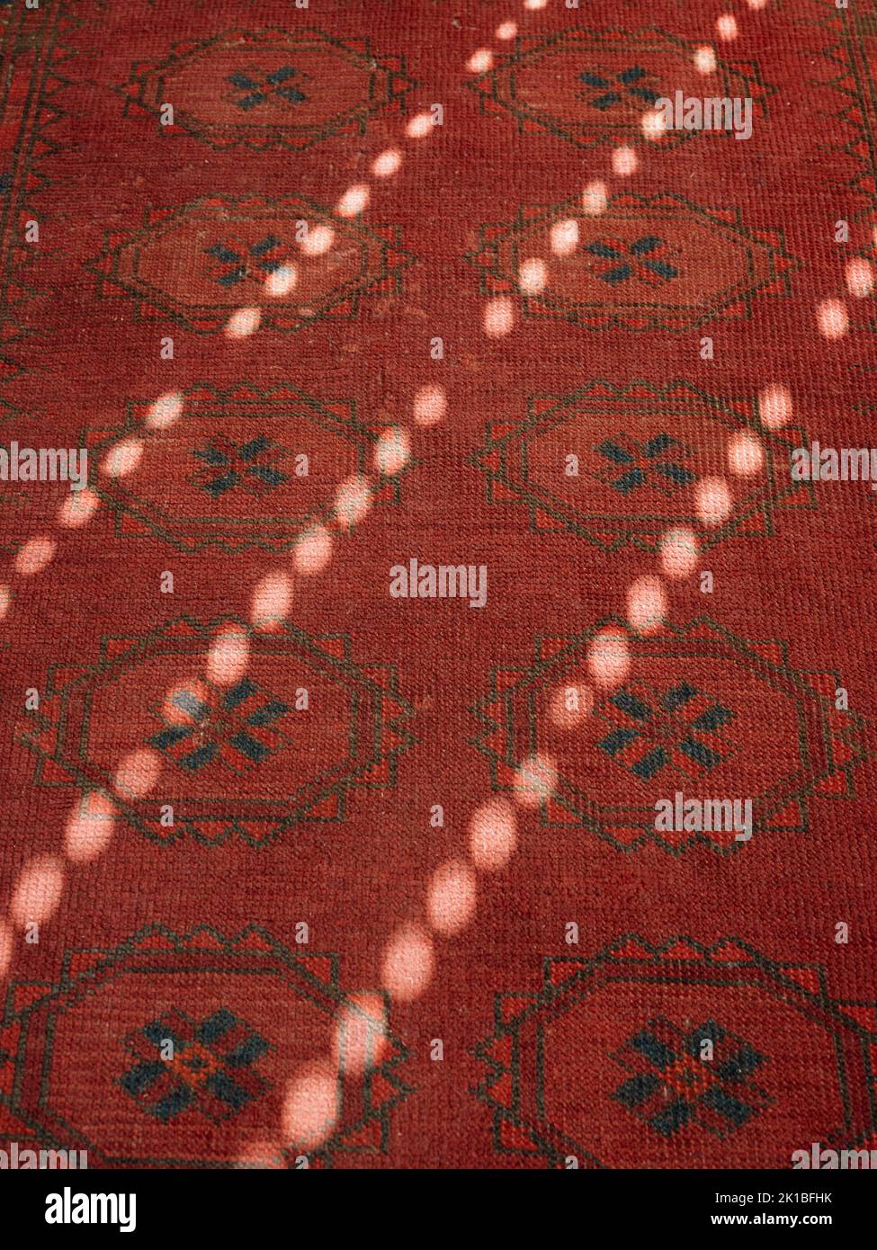 Interior floor rug textile detail of Jim & Helen Ede's house and ...