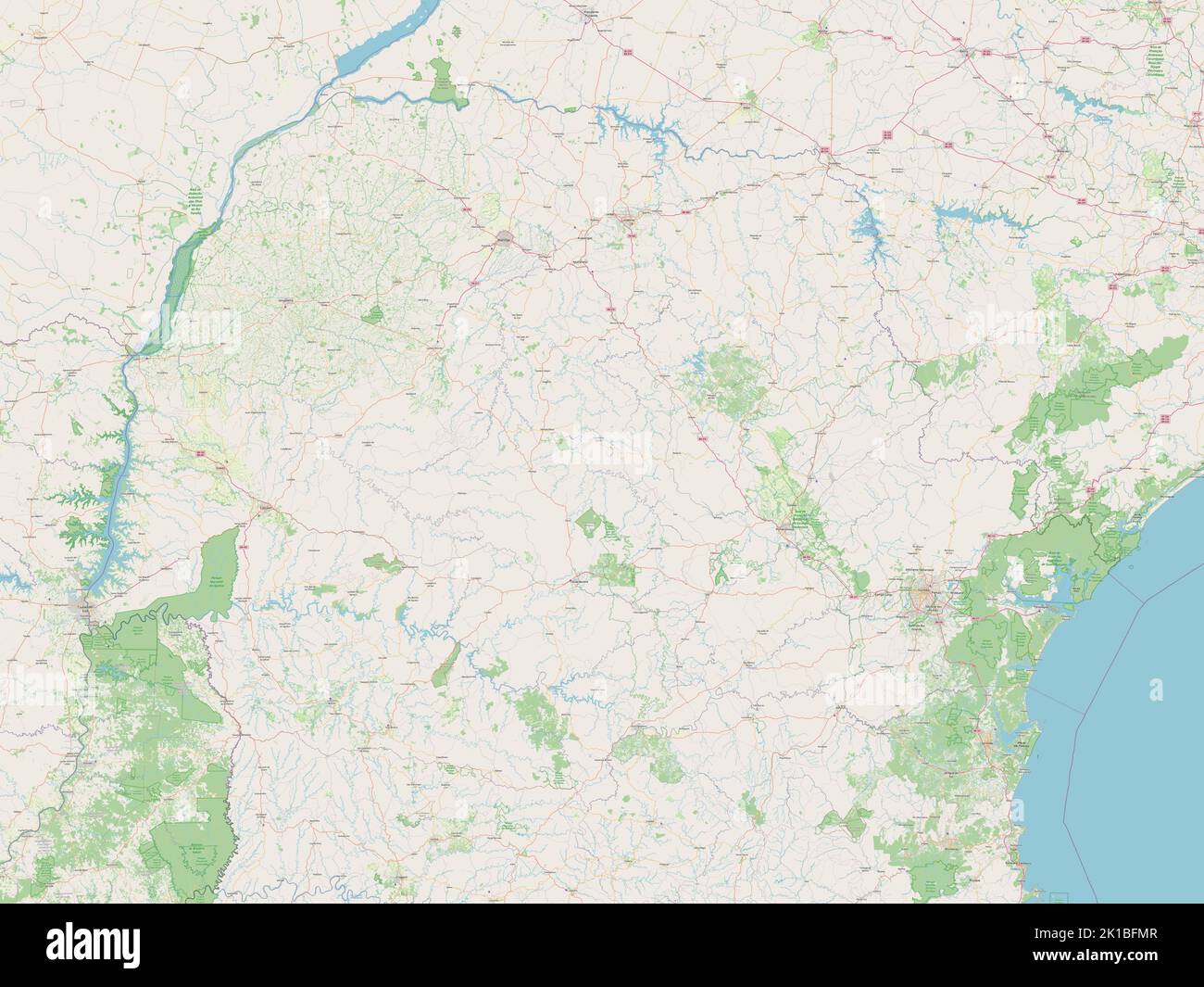 Parana, state of Brazil. Open Street Map Stock Photo - Alamy