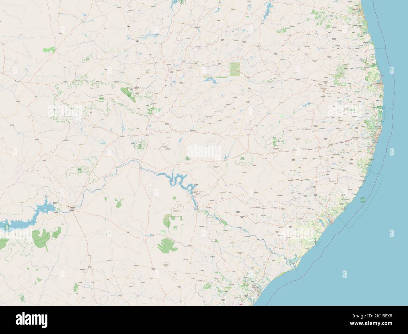 Pernambuco, state of Brazil. Open Street Map Stock Photo - Alamy