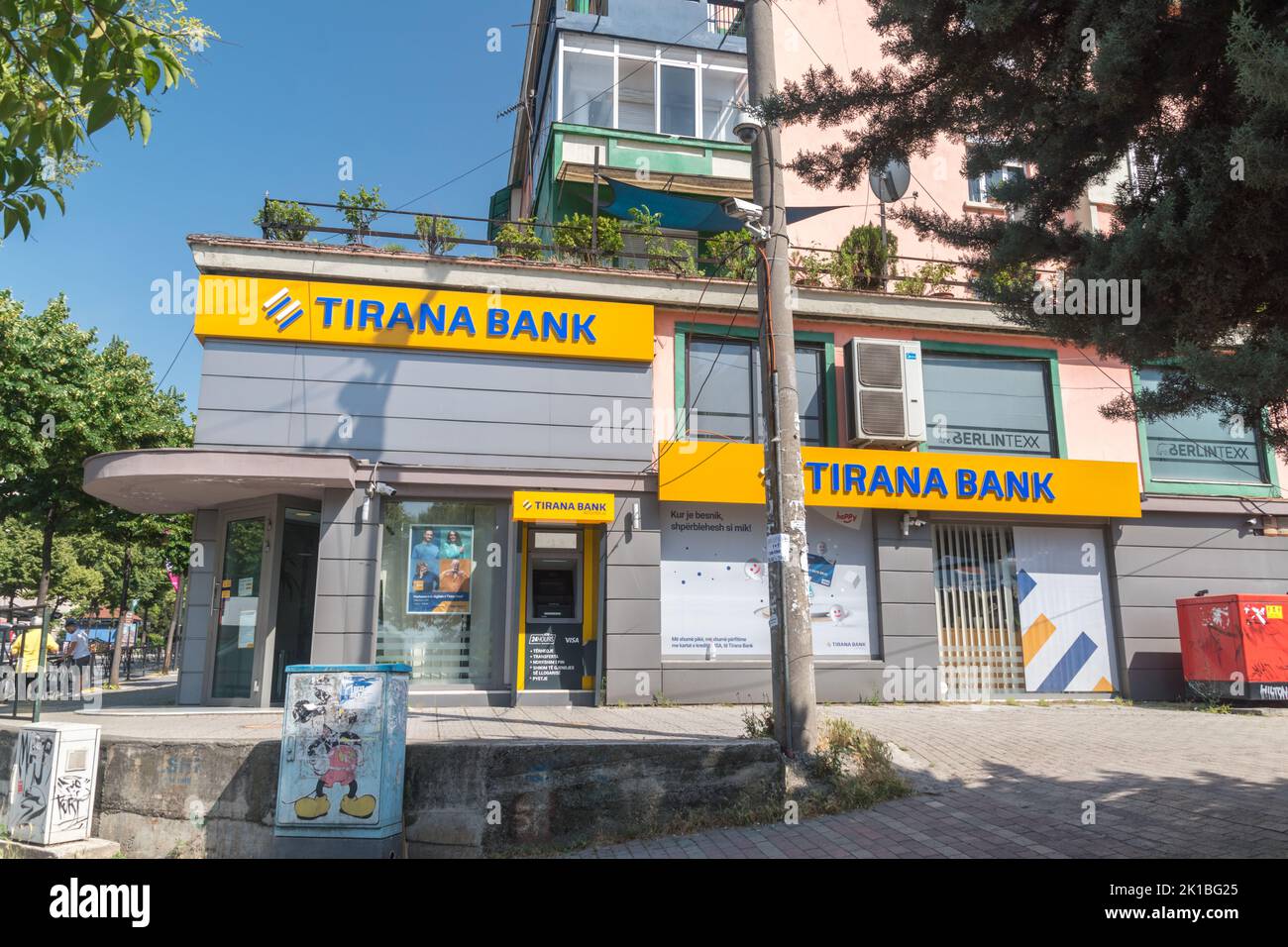 Tirana, Albania - June 4, 2022: Tirana Bank office Stock Photo - Alamy