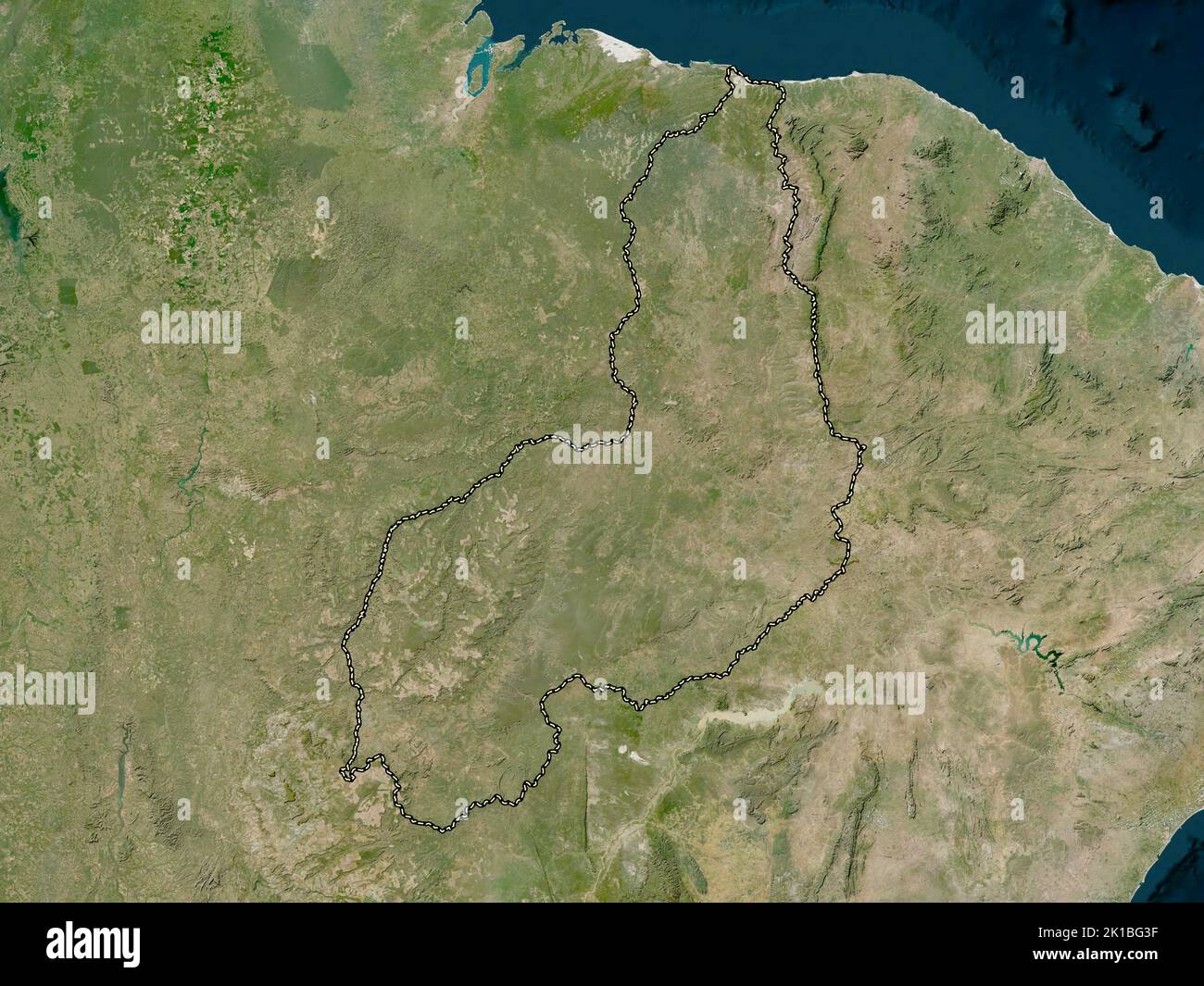 Piaui, state of Brazil. Low resolution satellite map Stock Photo - Alamy