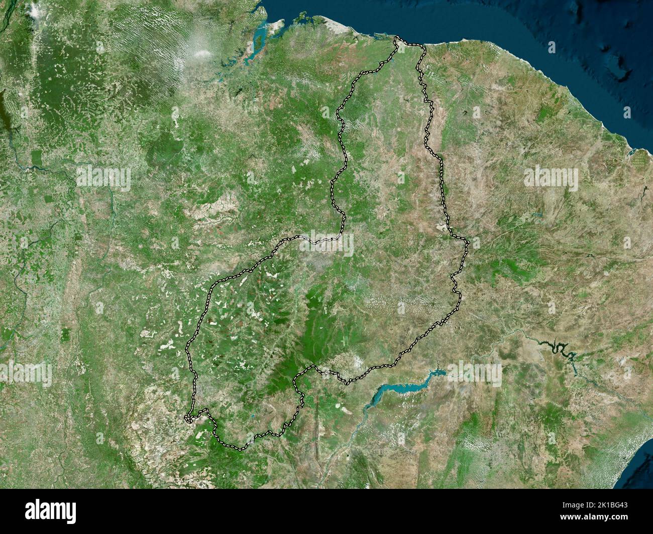 Piaui, state of Brazil. High resolution satellite map Stock Photo - Alamy