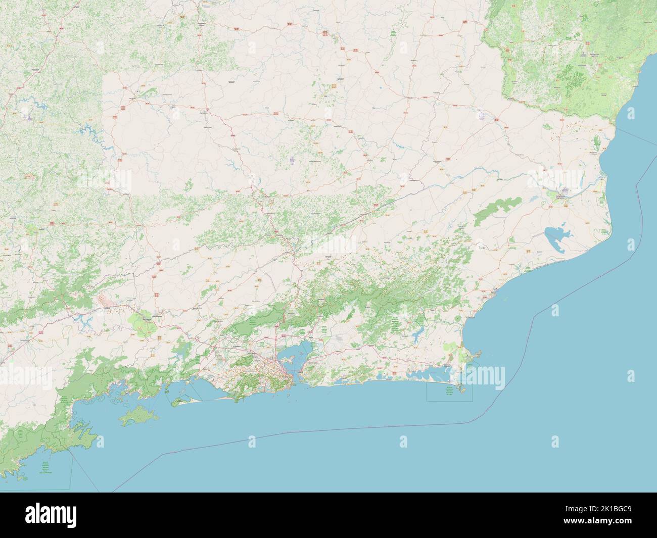 Rio de Janeiro, state of Brazil. Open Street Map Stock Photo - Alamy
