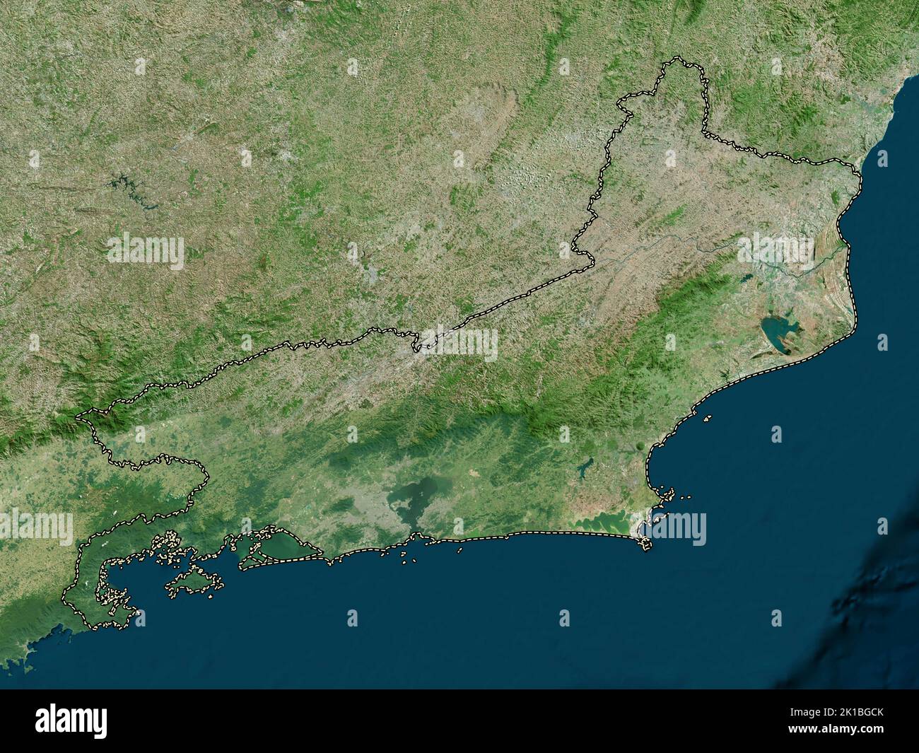 Rio de Janeiro, state of Brazil. High resolution satellite map Stock ...