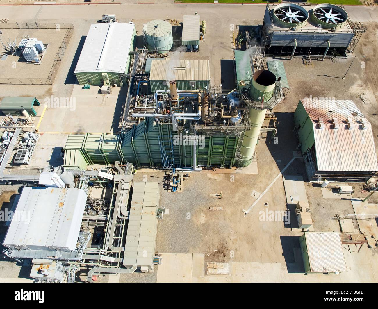 An aerial view of an industrial plant under contstuction Stock Photo ...