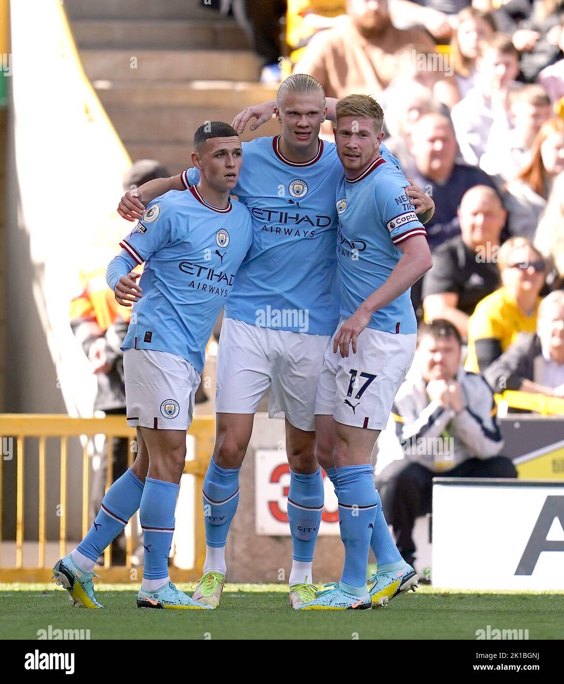 Manchester Citys Erling Haaland Celebrates Scoring Their Sides Second