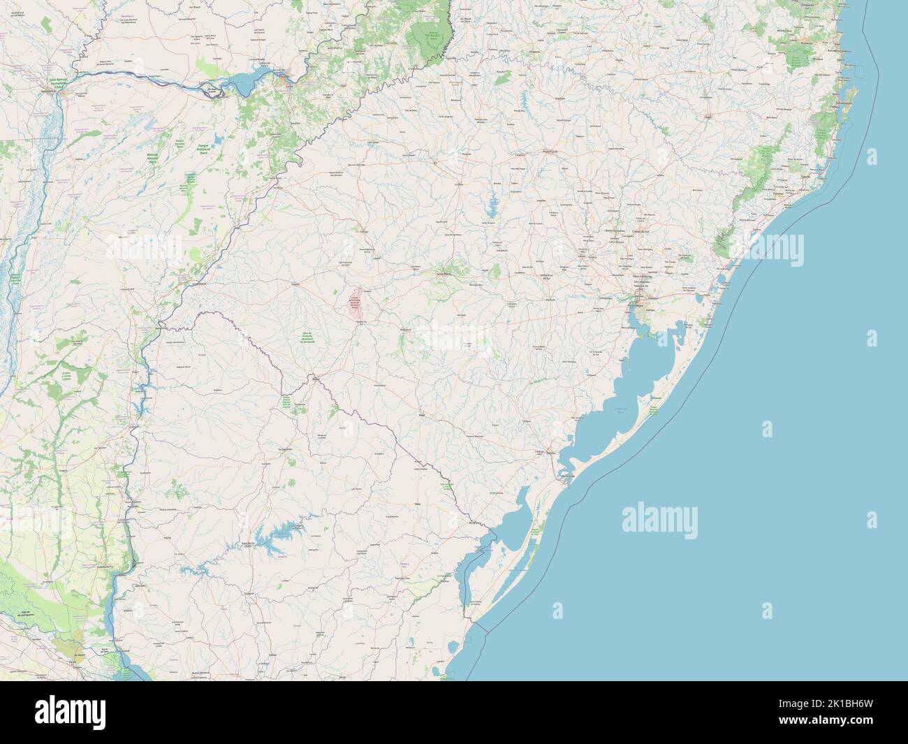 Rio Grande do Sul, state of Brazil. Open Street Map Stock Photo - Alamy