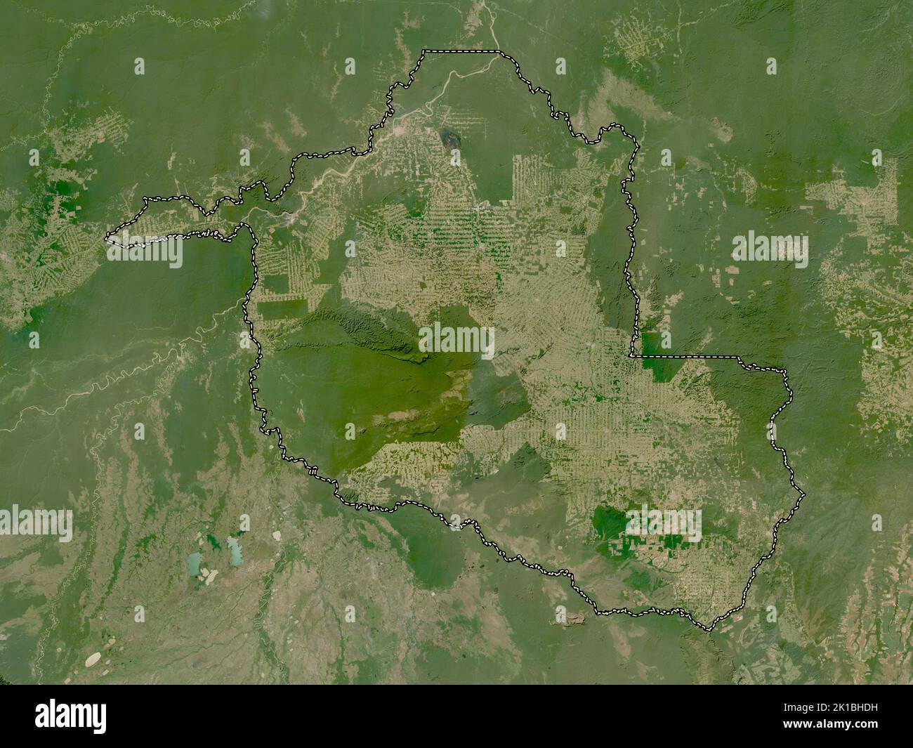 Rondonia, state of Brazil. Low resolution satellite map Stock Photo - Alamy