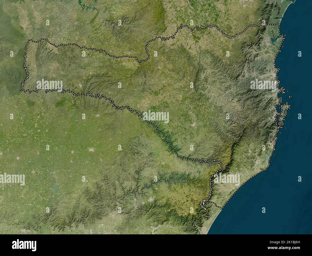 Santa Catarina, state of Brazil. Low resolution satellite map Stock ...