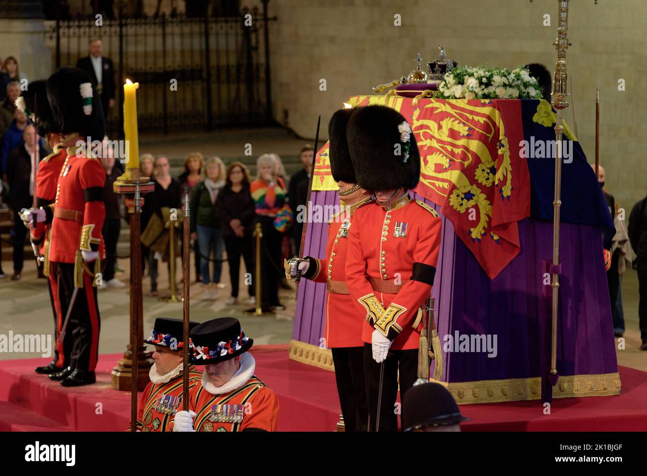 Queen Elizabeth II - Lying in State at Westminster Hall Stock Photo - Alamy