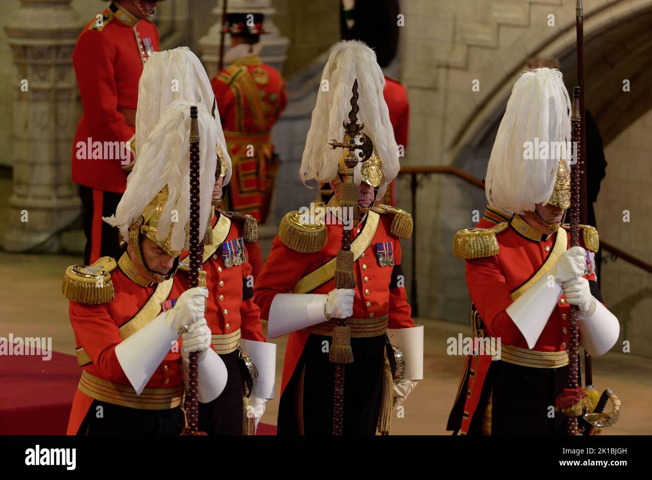 Queen Elizabeth II - Lying in State at Westminster Hall Stock Photo - Alamy