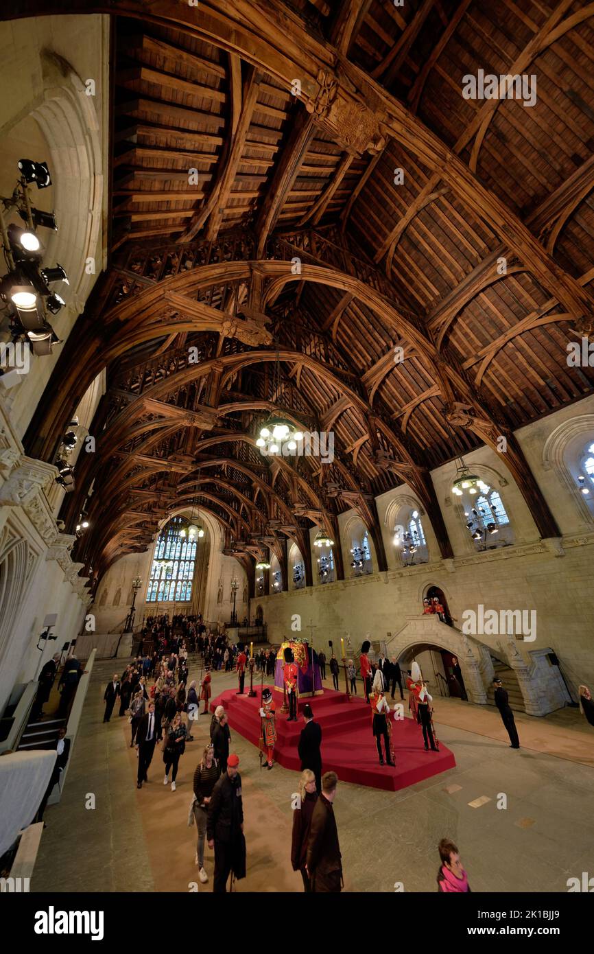Queen Elizabeth II - Lying in State at Westminster Hall Stock Photo - Alamy