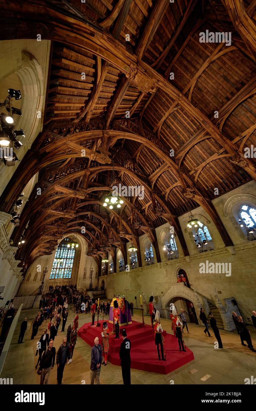Queen Elizabeth II - Lying in State at Westminster Hall Stock Photo - Alamy