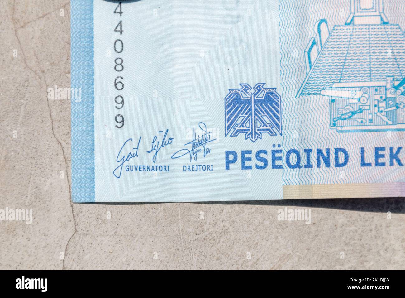 Tirana, Albania - June 4, 2022: Signatures of Gent Sejko and Stefan ...