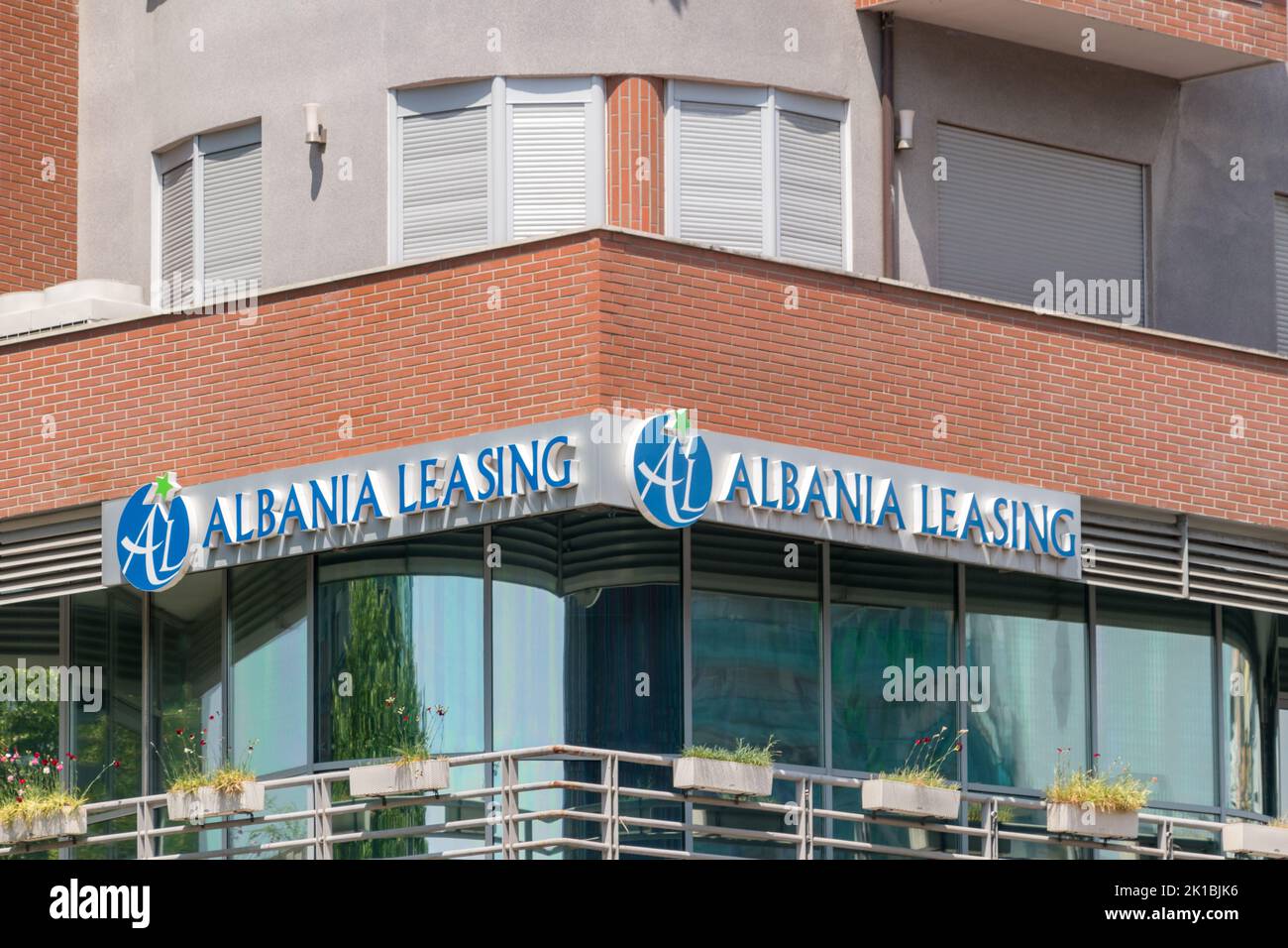Tirana, Albania - June 4, 2022: Logo and sign of Albania Leasing Stock ...