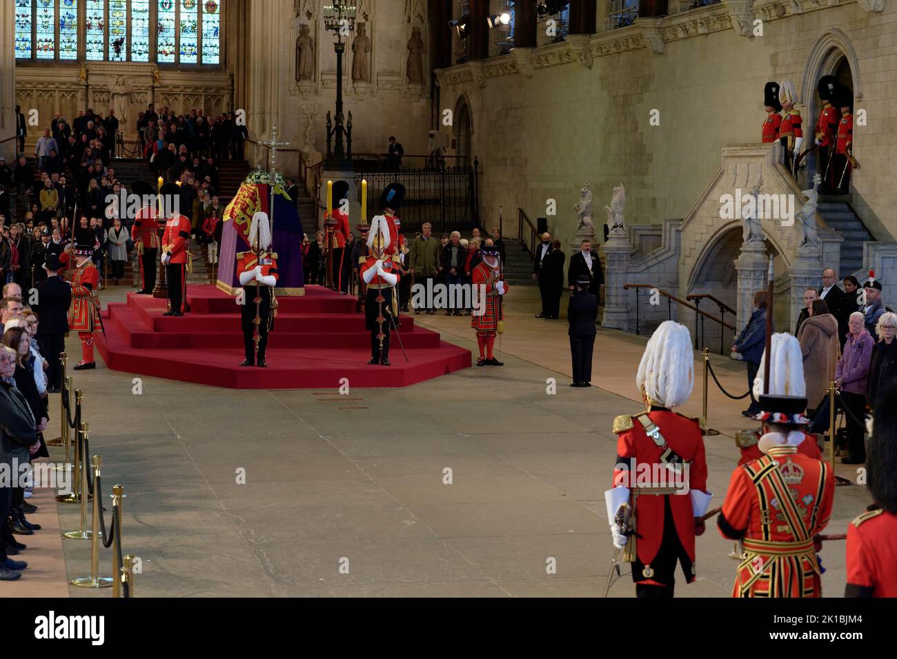 Queen Elizabeth II - Lying in State at Westminster Hall Stock Photo - Alamy