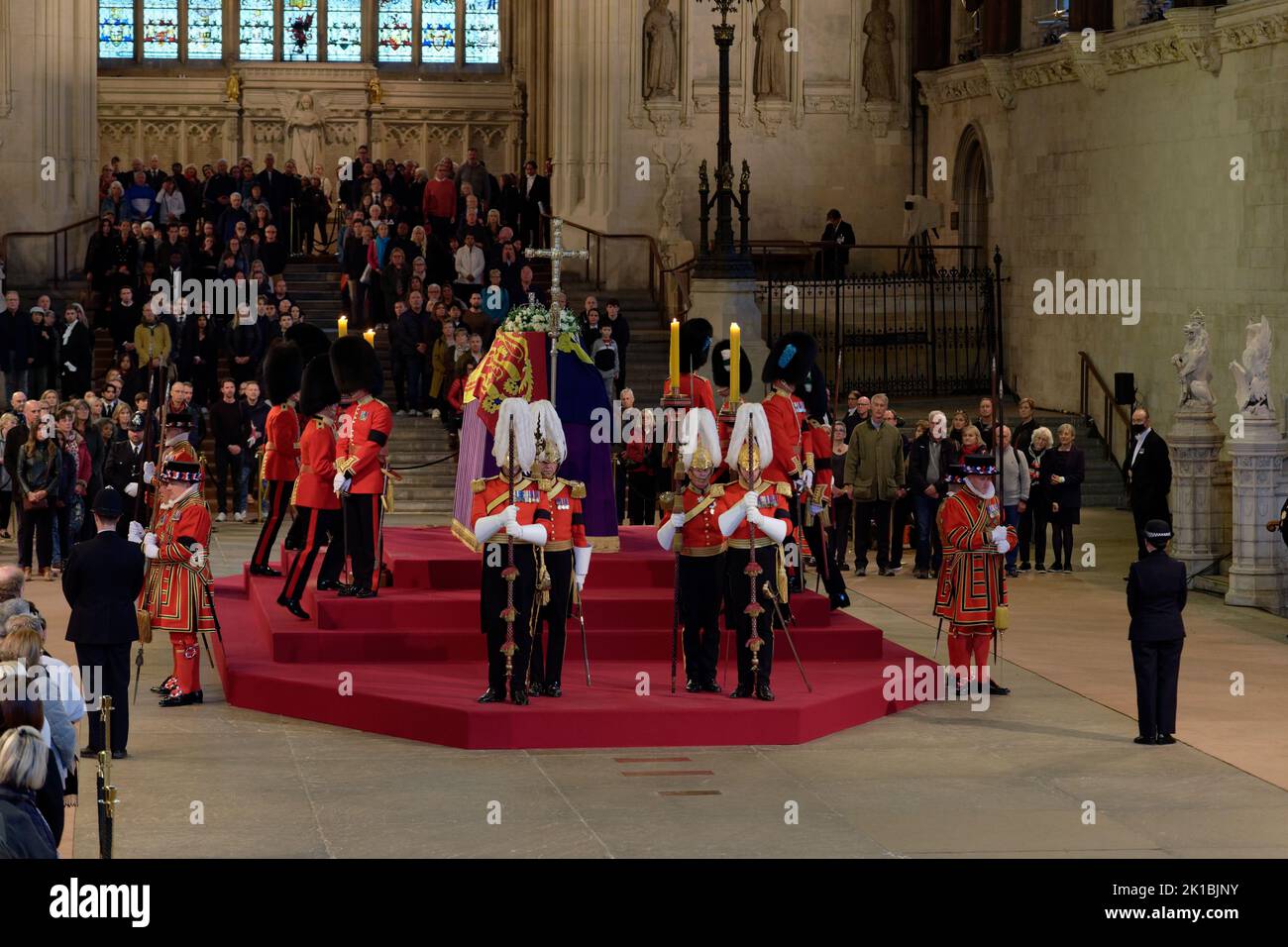 Queen Elizabeth II - Lying in State at Westminster Hall Stock Photo - Alamy