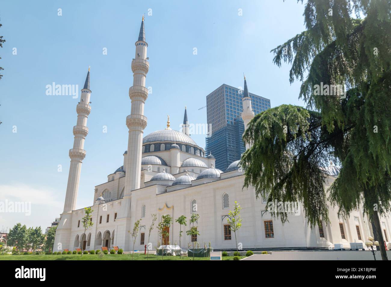Great Mosque of Tirana or Namazgah Mosque in Tirana, Albania Stock ...