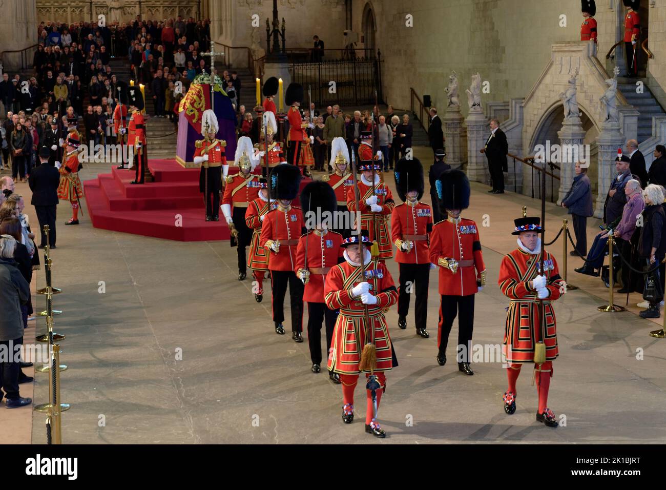 Queen Elizabeth II - Lying in State at Westminster Hall Stock Photo - Alamy