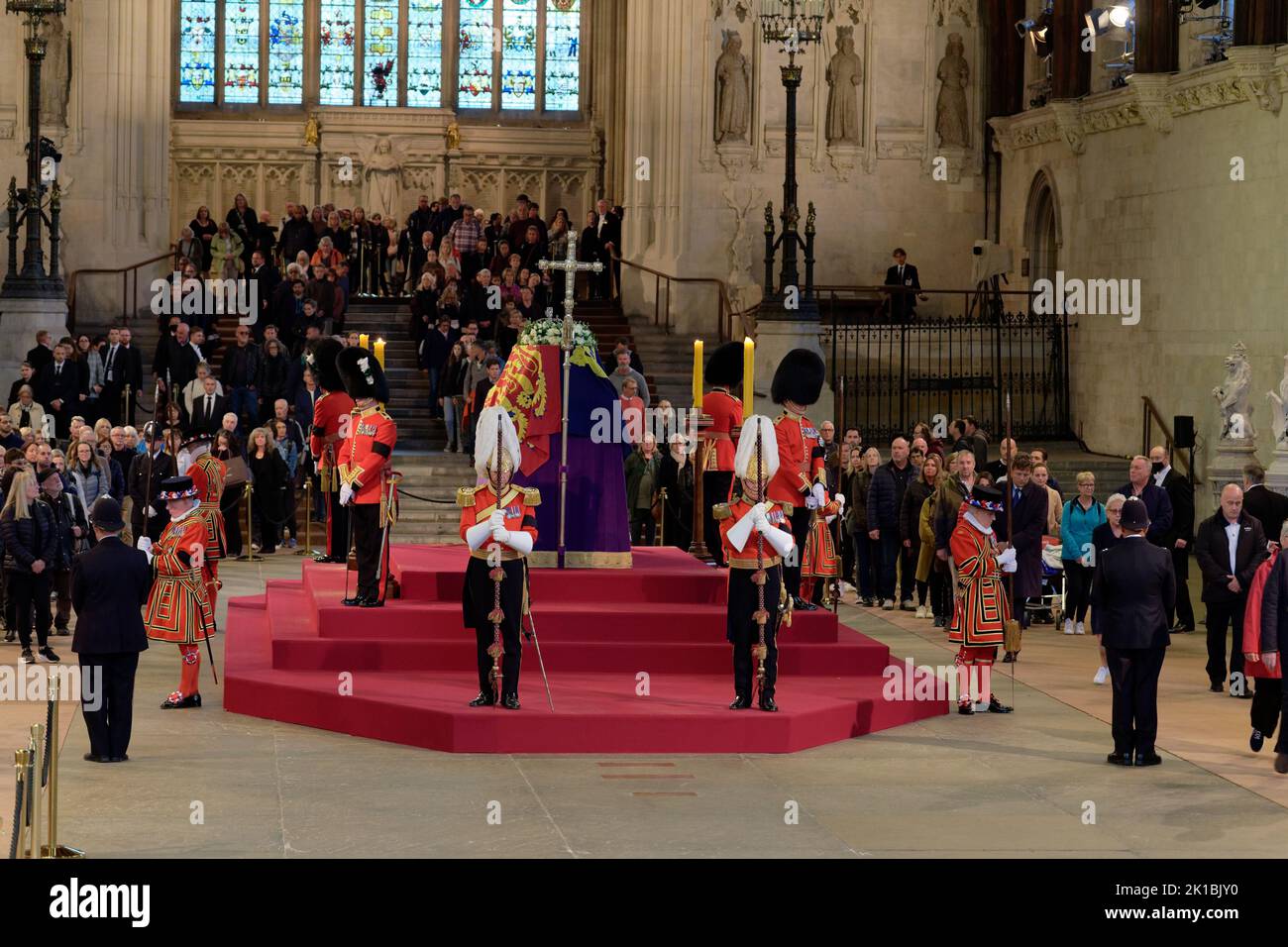 Queen Elizabeth II - Lying in State at Westminster Hall Stock Photo - Alamy