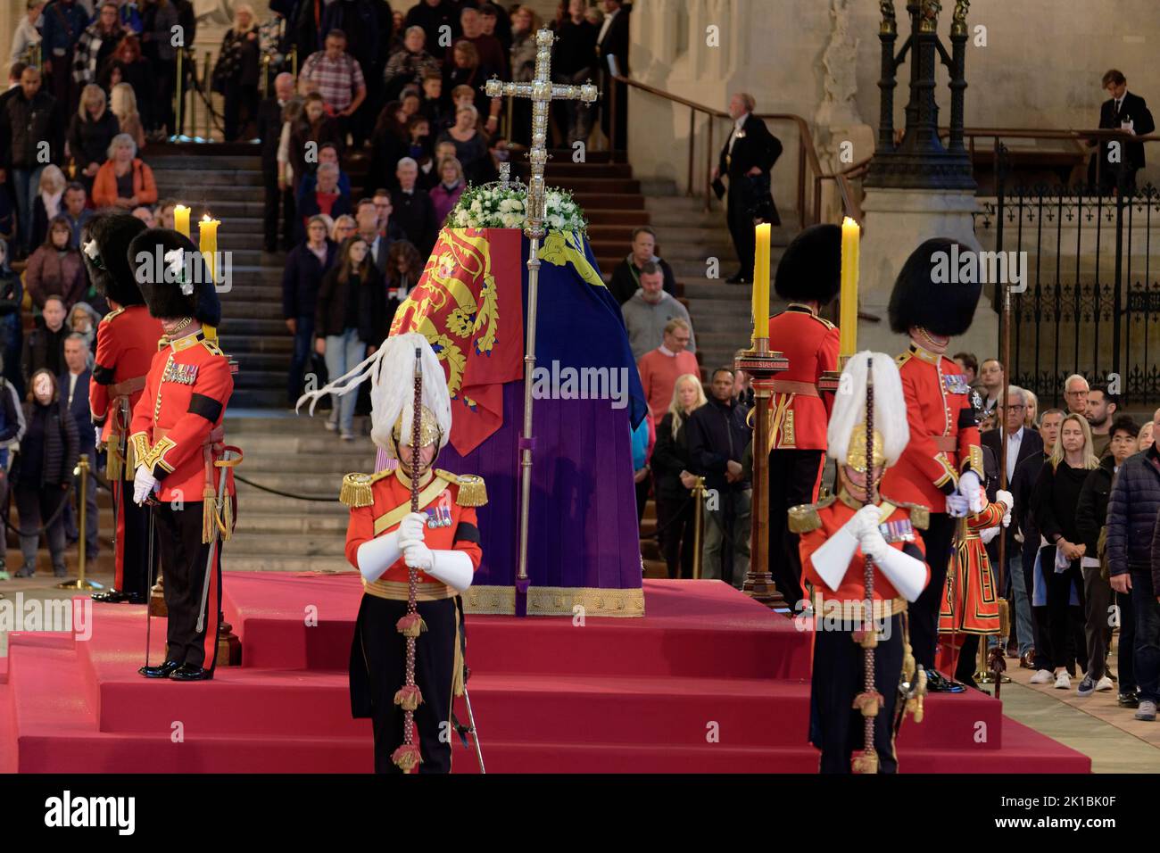 Queen Elizabeth II - Lying in State at Westminster Hall Stock Photo - Alamy