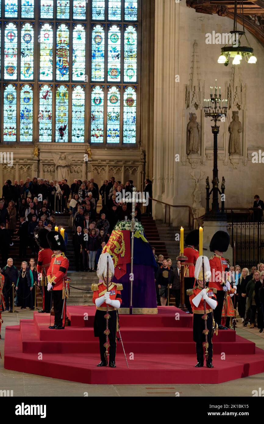 Queen Elizabeth II - Lying in State at Westminster Hall Stock Photo - Alamy