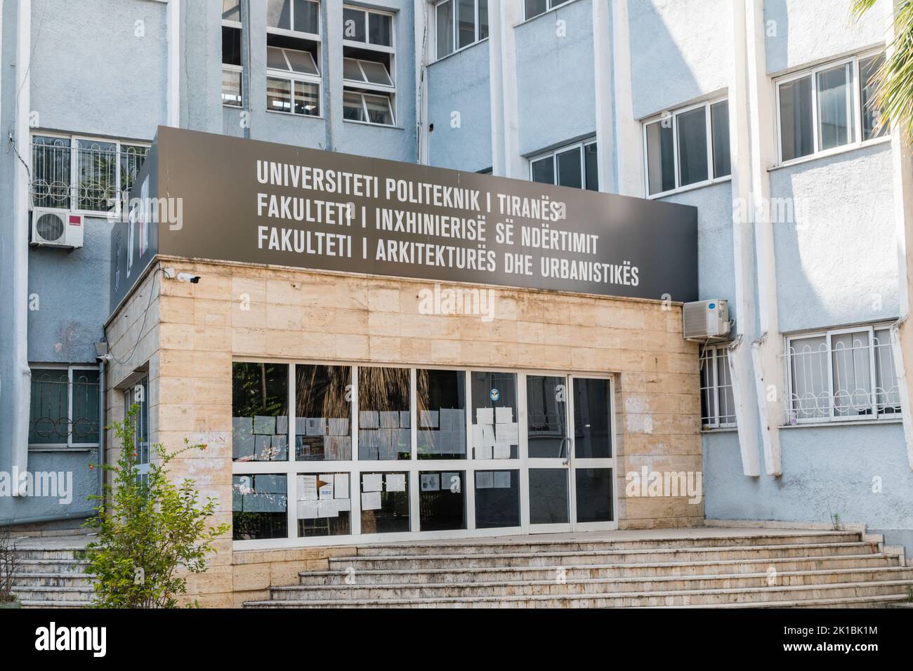 Tirana, Albania - June 4, 2022: Entrance to Polytechnic University of ...