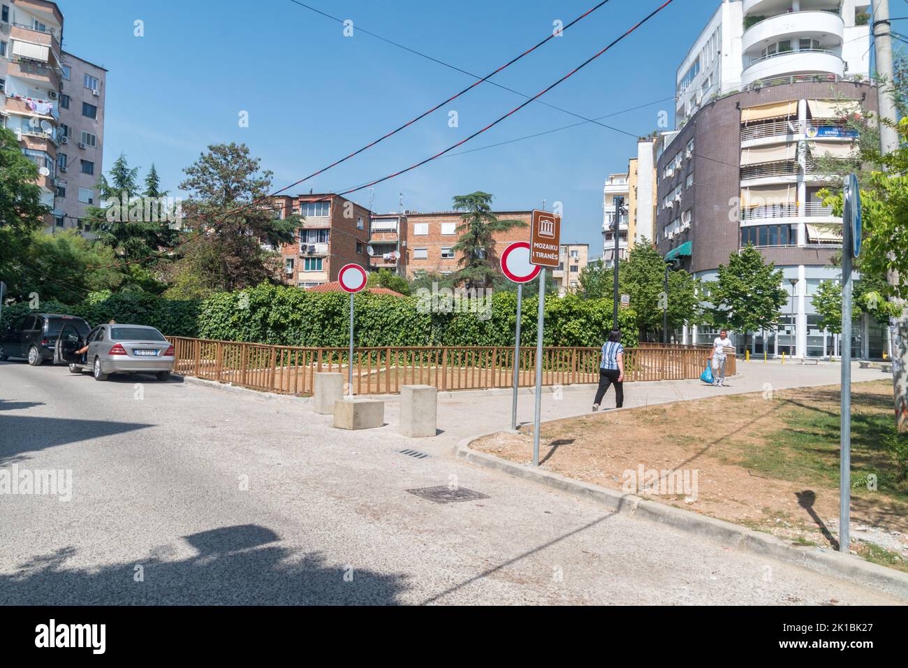 Tirana, Albania - June 4, 2022: Square with Tirana Mosaic (Albanian ...