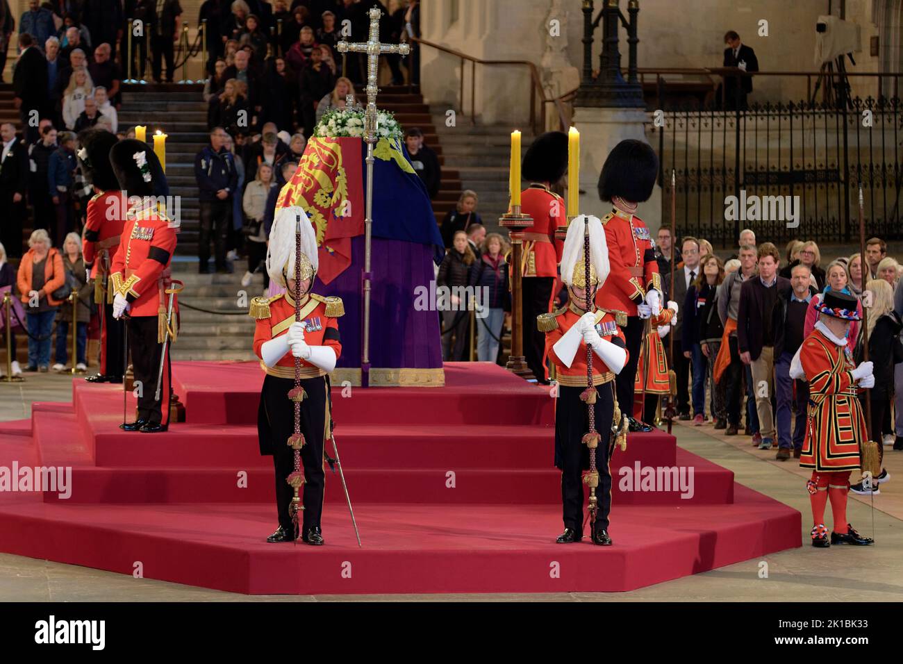 Queen Elizabeth II - Lying in State at Westminster Hall Stock Photo - Alamy
