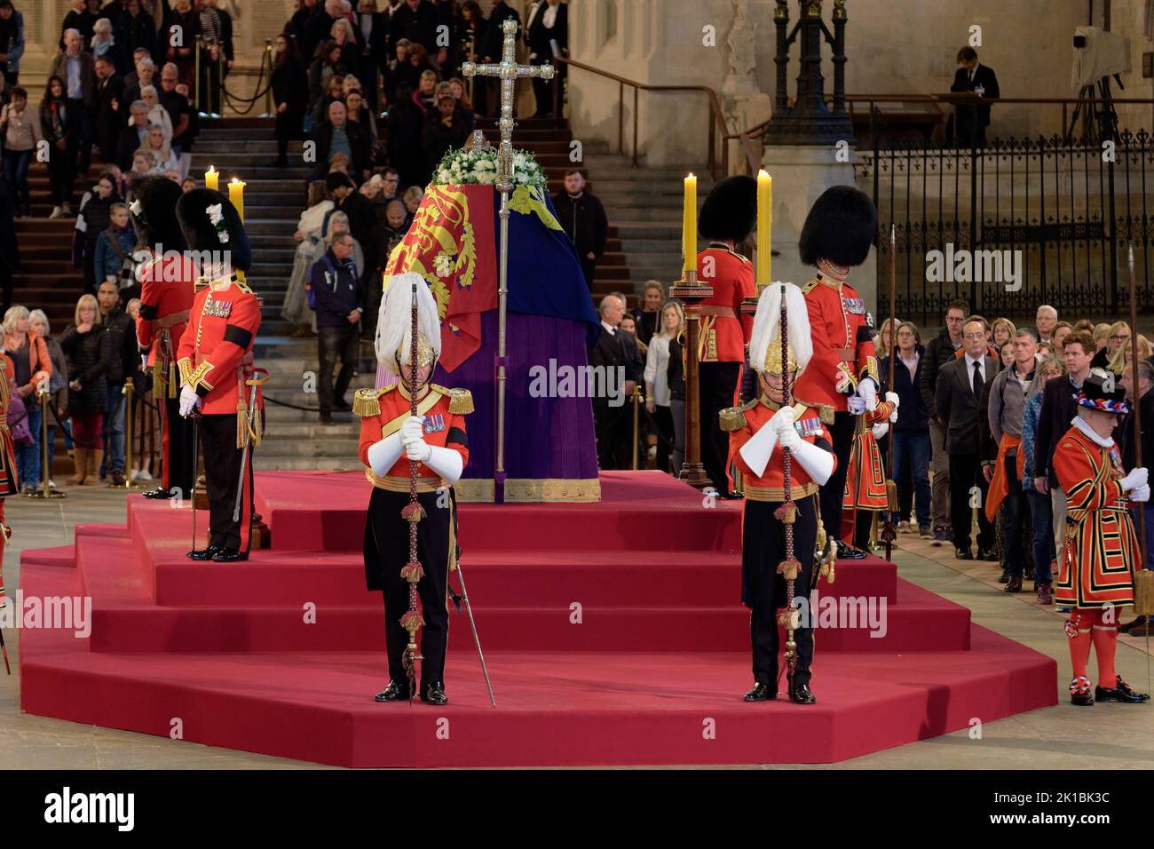 Queen Elizabeth II - Lying in State at Westminster Hall Stock Photo - Alamy