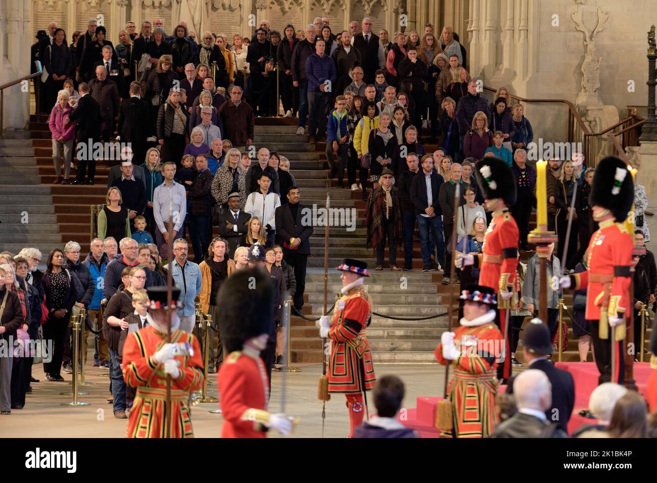 Queen Elizabeth II - Lying in State at Westminster Hall Stock Photo - Alamy