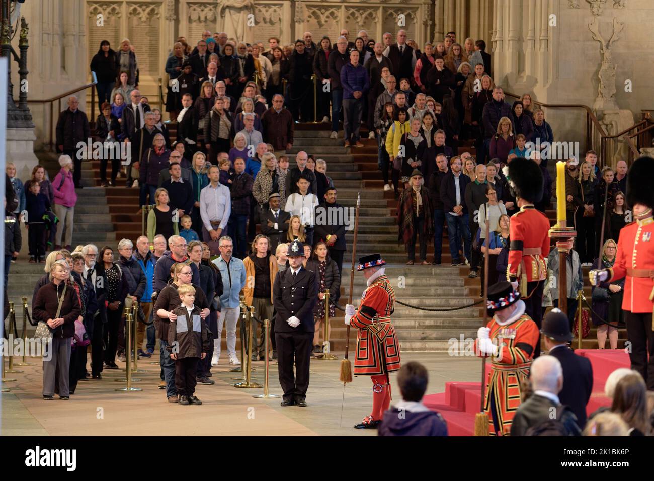 Queen Elizabeth II - Lying in State at Westminster Hall Stock Photo - Alamy