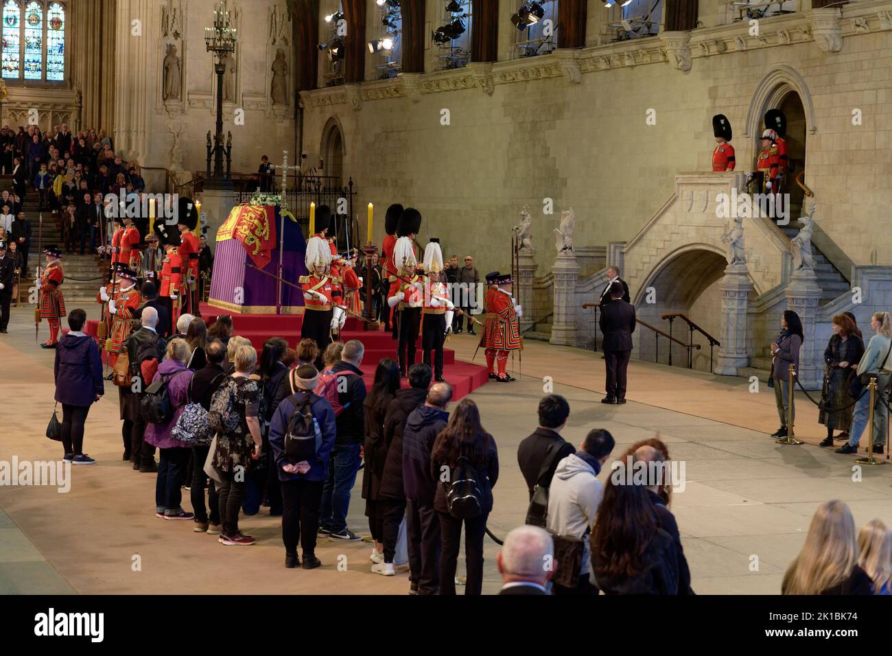 Queen Elizabeth II - Lying in State at Westminster Hall Stock Photo - Alamy