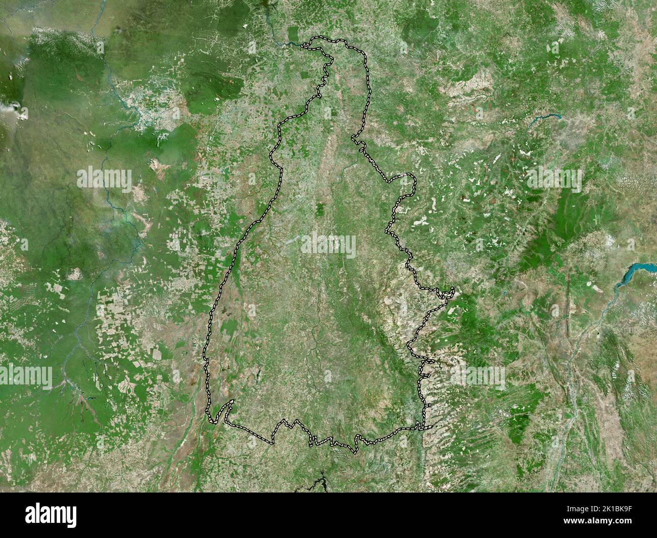 Tocantins, state of Brazil. High resolution satellite map Stock Photo ...
